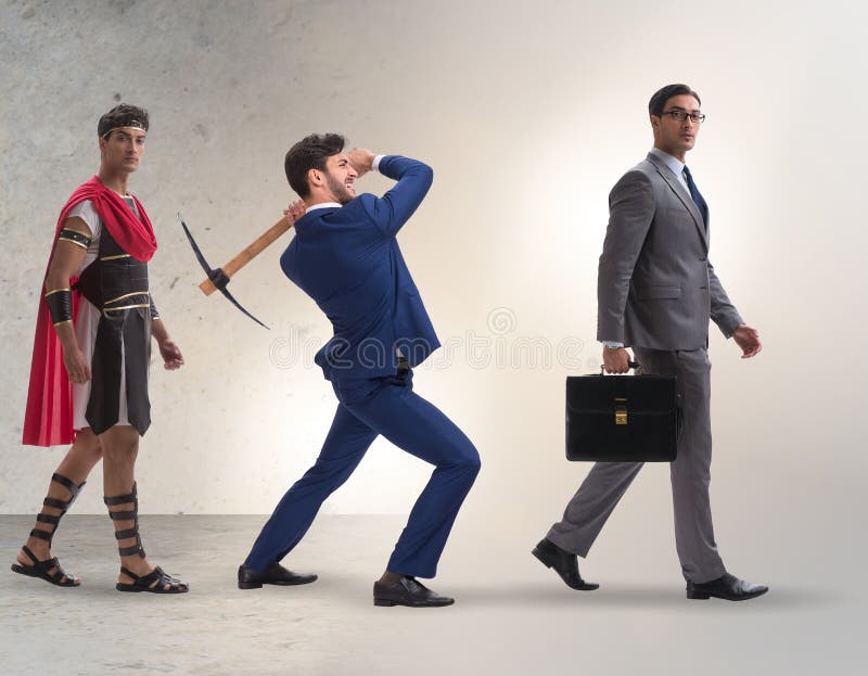 Progression of Man Mankind from Ancient To Modern Stock Image - Image ...