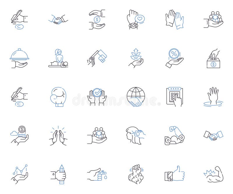 Progression Line Icons Collection. Advancement, Development, Growth ...
