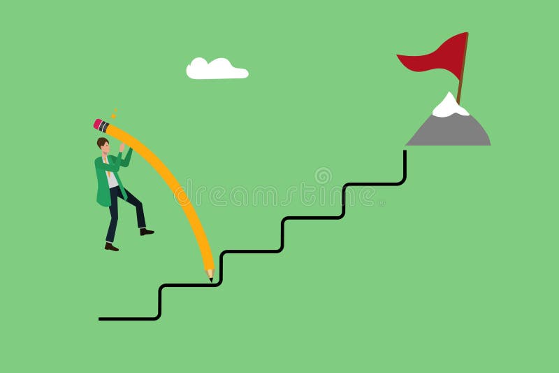 Progression from Start To Success, Development or Improvement Stock ...