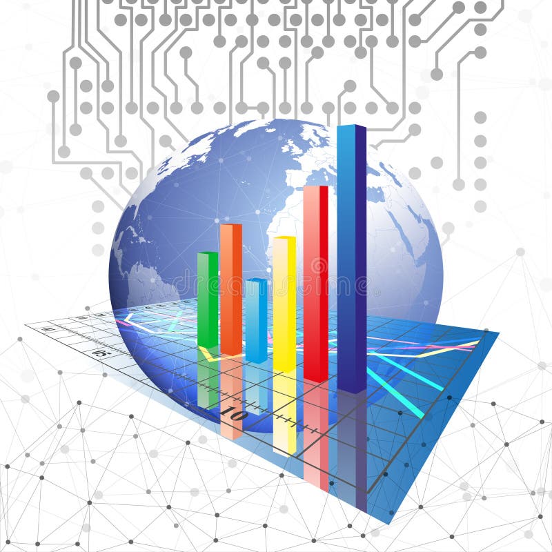 Progressive Bar Chart. Abstract Vector Stock Vector - Illustration of ...