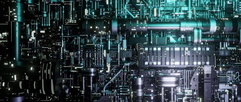 Progressive Digital Circuitry Maze with Glowing Pathways and ...