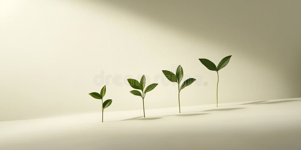 Progressive Growth of Seedlings Captured in Soft Natural Light Stock ...