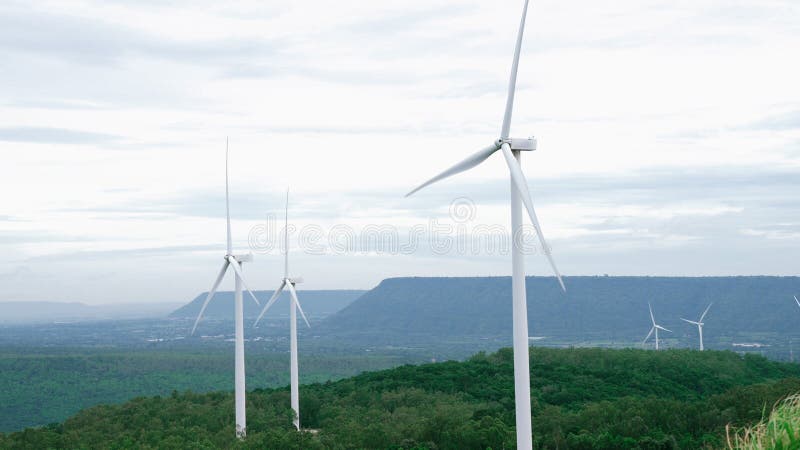 Progressive Man with His EV Car and Wind Turbine As Concept of ...
