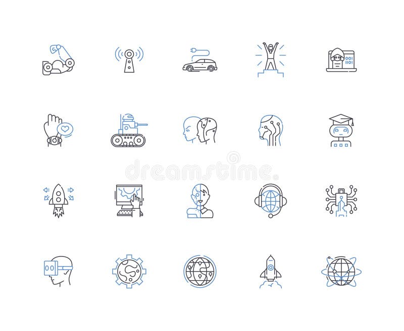 Progressive Ideas Line Icons Collection. Innovation, Change, Evolution ...