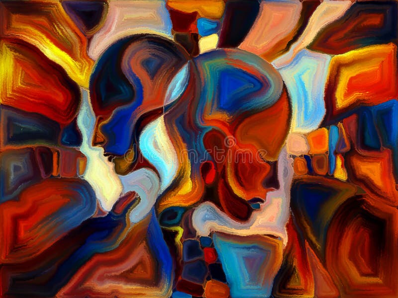 Progressive Shape Division stock illustration. Illustration of painting ...