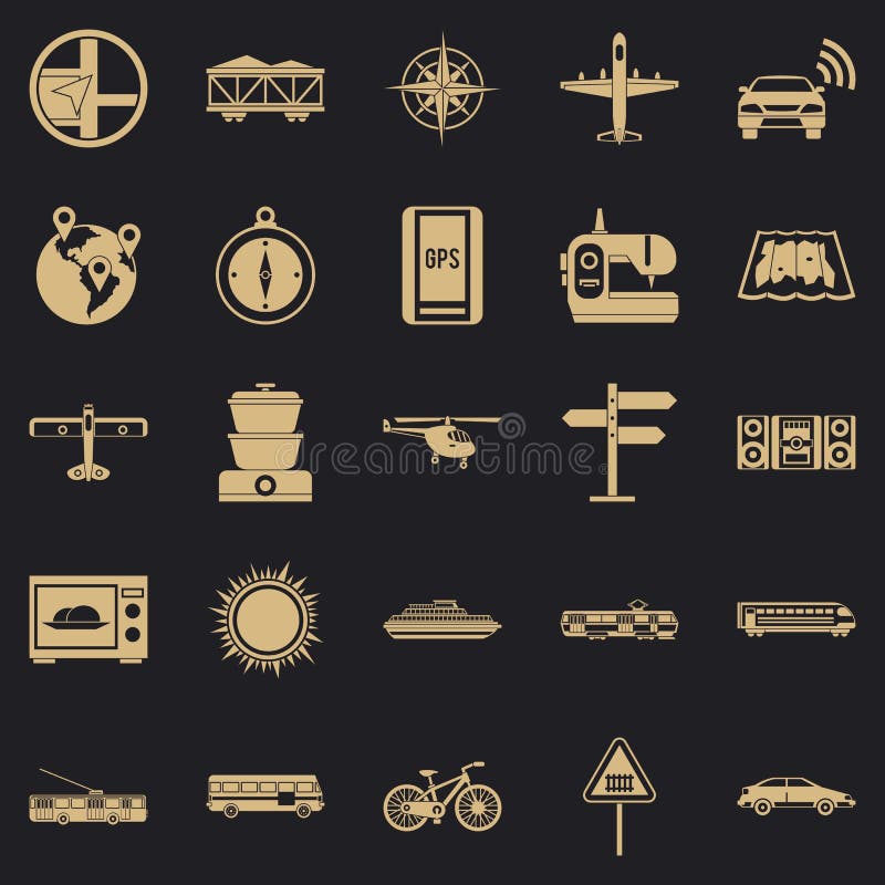 Progressive Technology Icons Set, Simple Style Stock Vector ...