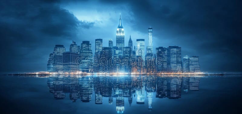 A Progressive Urban Future, Where a Glowing Cyber-network Covers a ...