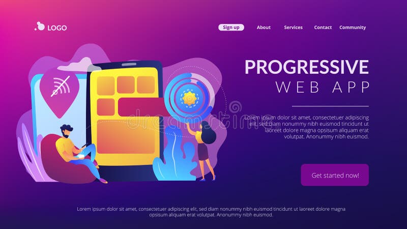 Pwa Neon Stock Illustrations – 9 Pwa Neon Stock Illustrations, Vectors ...