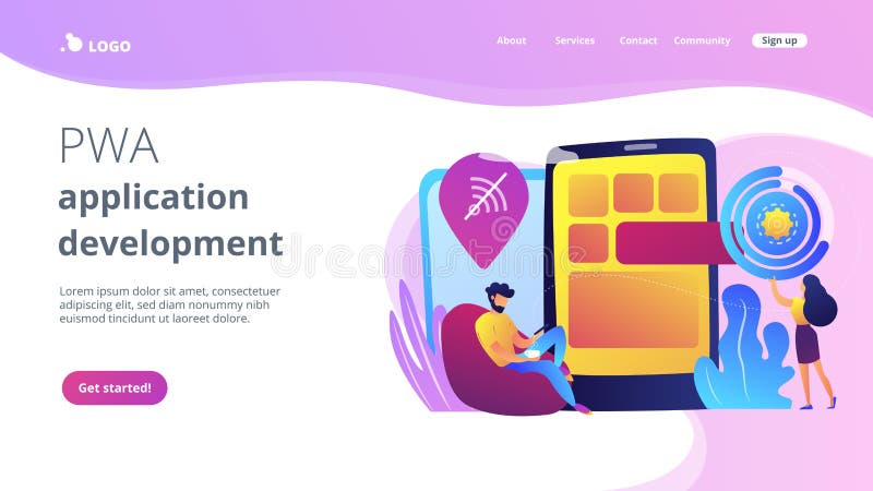 Pwa Neon Stock Illustrations – 9 Pwa Neon Stock Illustrations, Vectors ...