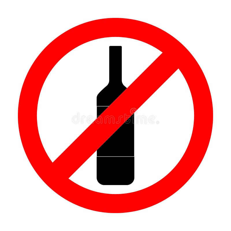 Prohibido para beber ilustración del vector. Ilustración de beber ...