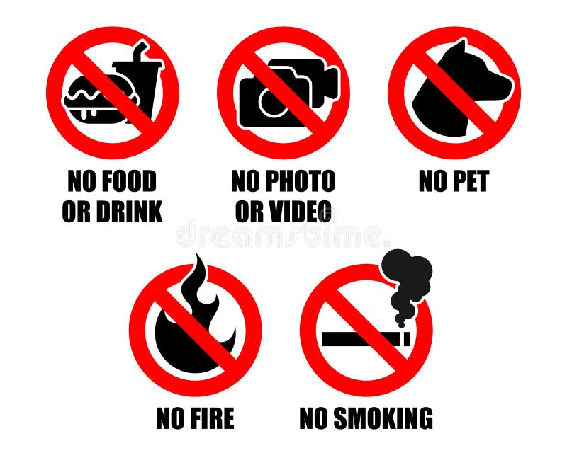 Prohibit sign collection. stock illustration. Illustration of ...