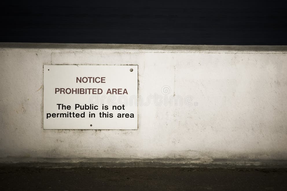 Prohibited area stock photo. Image of trespass, notice - 14297498