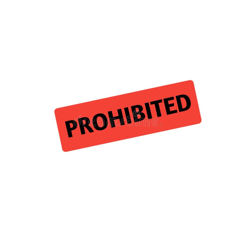 Black Prohibited Sign Isolated on White Background Stock Image - Image ...