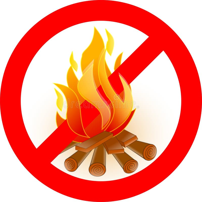Prohibited Campfire Ignition Vector Sign Stock Illustration ...