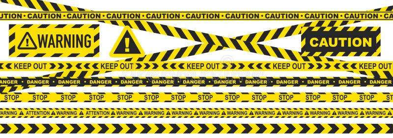 Hazard Ribbons Stock Illustrations – 330 Hazard Ribbons Stock ...