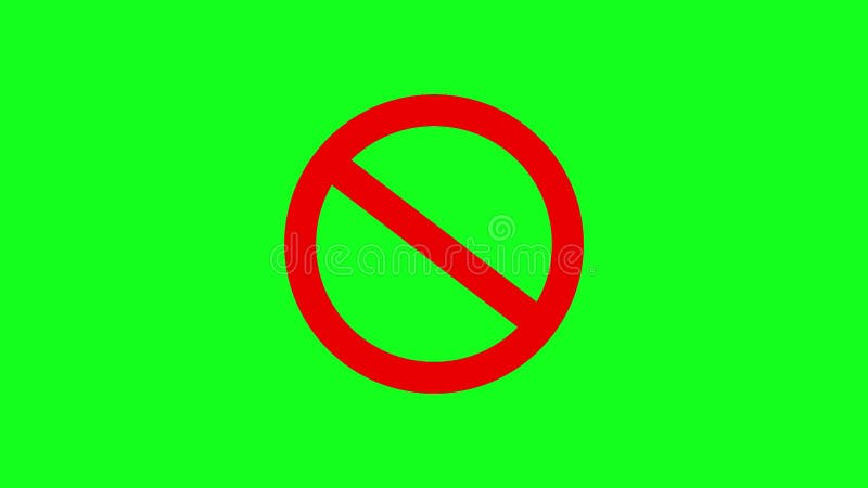 Prohibited Icon Green Screen Animated Icon Prohibited Circle Sign in ...