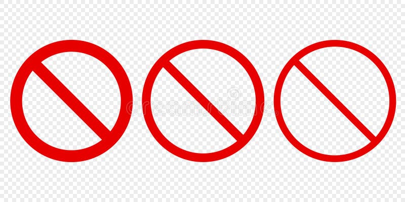 Prohibited Icon Set. Prohibition Symbols Vector Stock Illustration ...