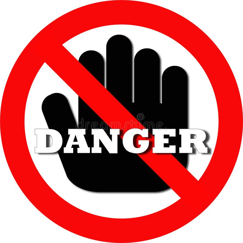 Prohibited and NO Sign Preventing Entry on Red Outline Circle with ...