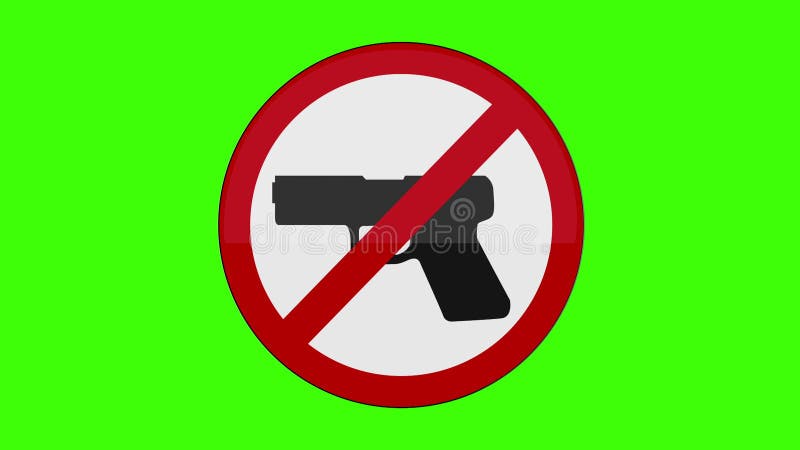Sign No Weapons Green Screen Stock Footage - Video of keying, kill ...