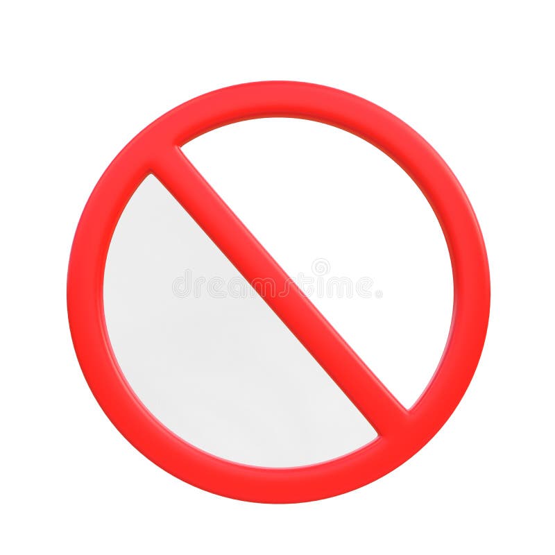 Prohibited Sign Icon Isolated on White Background Stock Illustration ...
