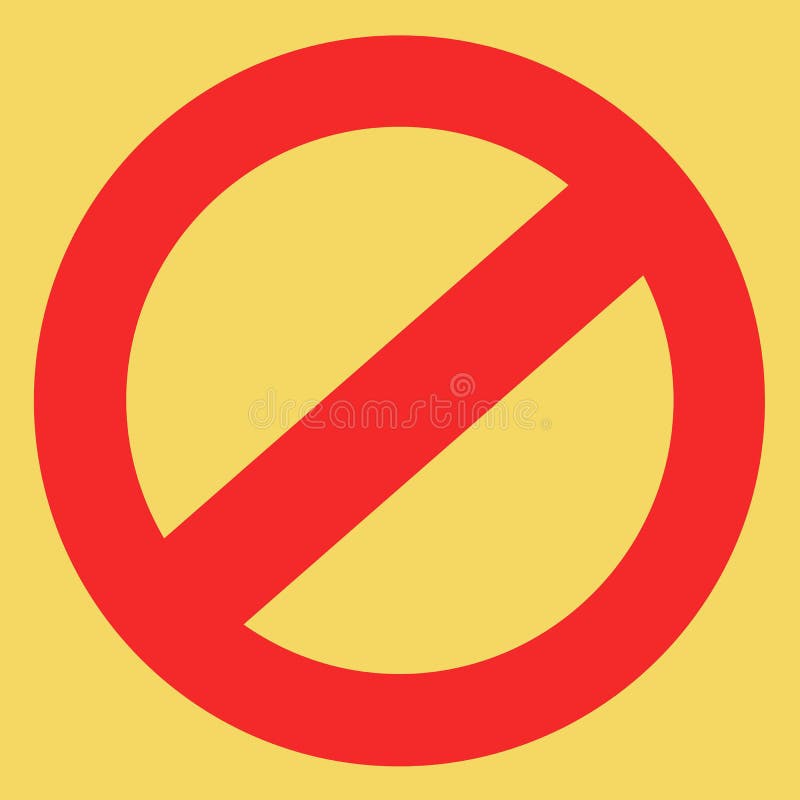 Sign Prohibited for Both Directions Icon Stock Illustration ...