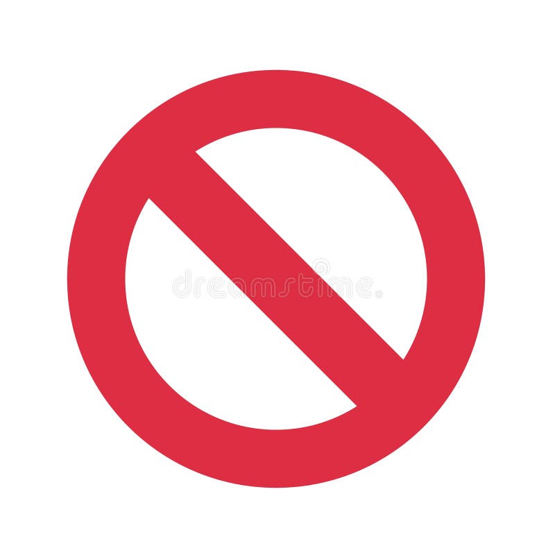 Prohibited Sign in White Background Stock Illustration - Illustration ...
