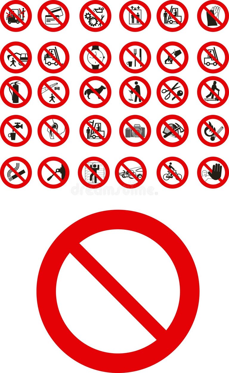 Prohibited Signs Stock Illustrations – 6,935 Prohibited Signs Stock ...