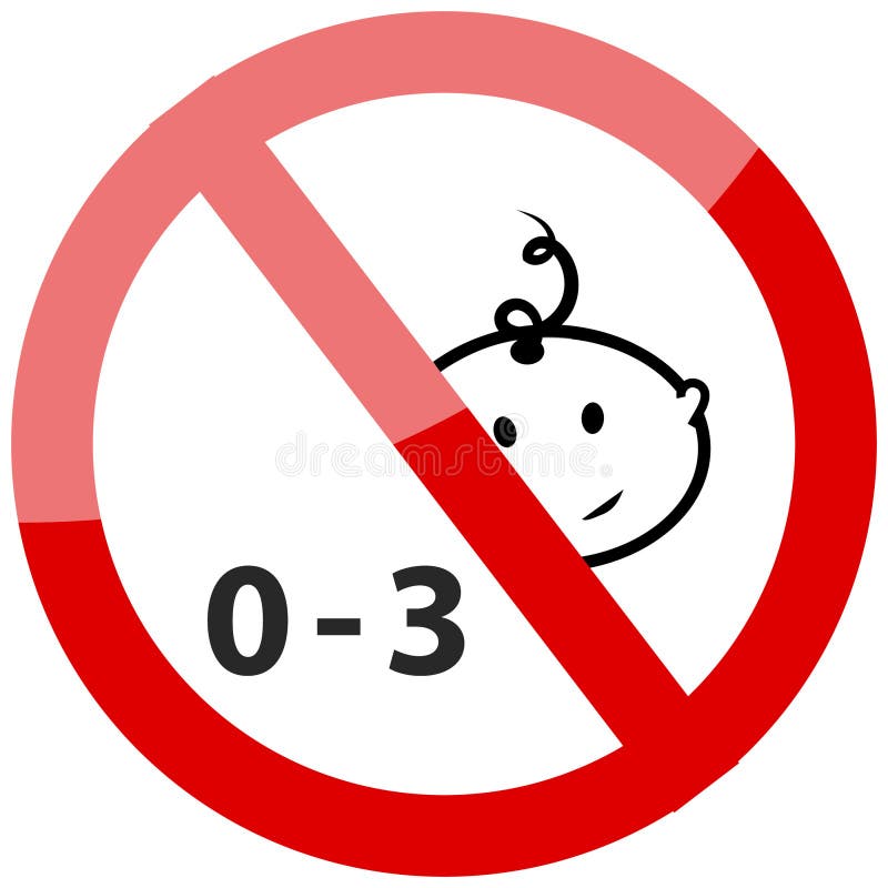 Not for Children Under 3 Years of Age Icon Stock Vector - Illustration ...