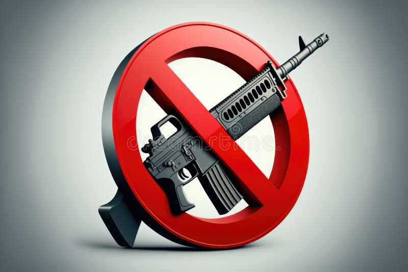 Prohibited Weapon Vector Illustration. Generative AI Stock Illustration ...