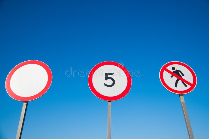 Prohibiting road signs stock image. Image of traffic - 178068425