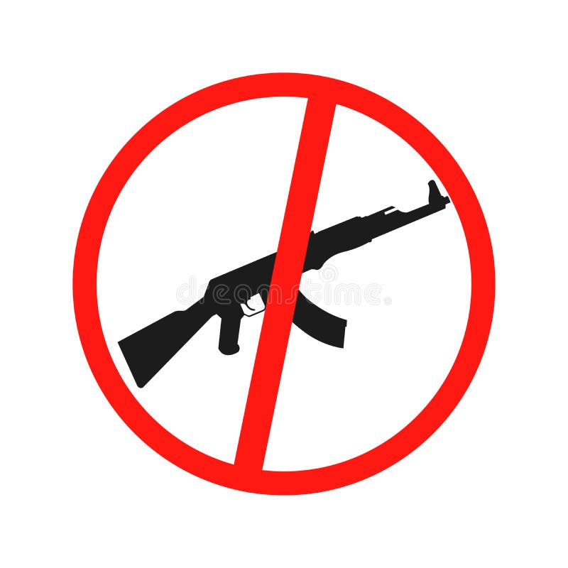 Prohibiting Sign For Gun. No Gun Sign. Vector Illustration Stock Vector ...