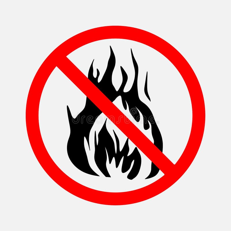 Prohibiting sign no fire stock illustration. Illustration of placard ...