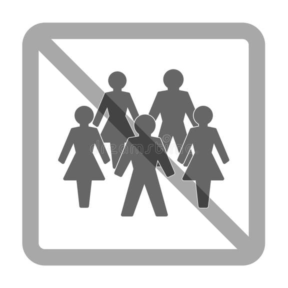 Prohibition of Assembly No Gathering Sign Stock Vector - Illustration ...