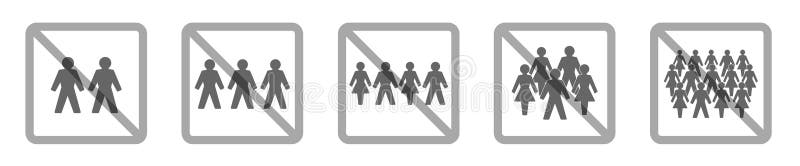 Prohibition of Assembly Symbols No Gathering Stock Vector ...