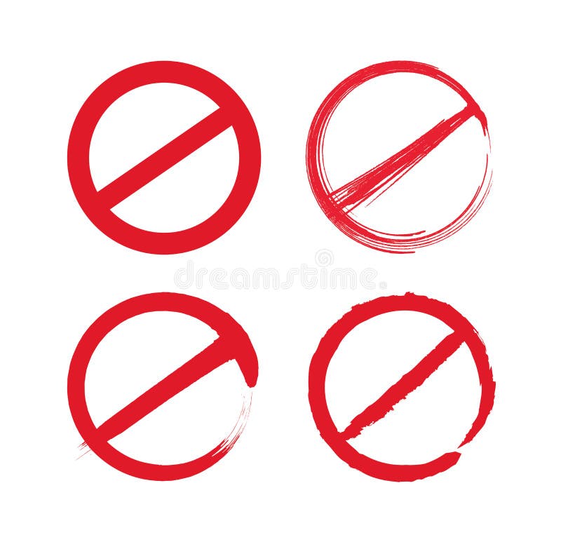 Prohibition Ban Icon. Vector Illustration Stock Vector - Illustration ...