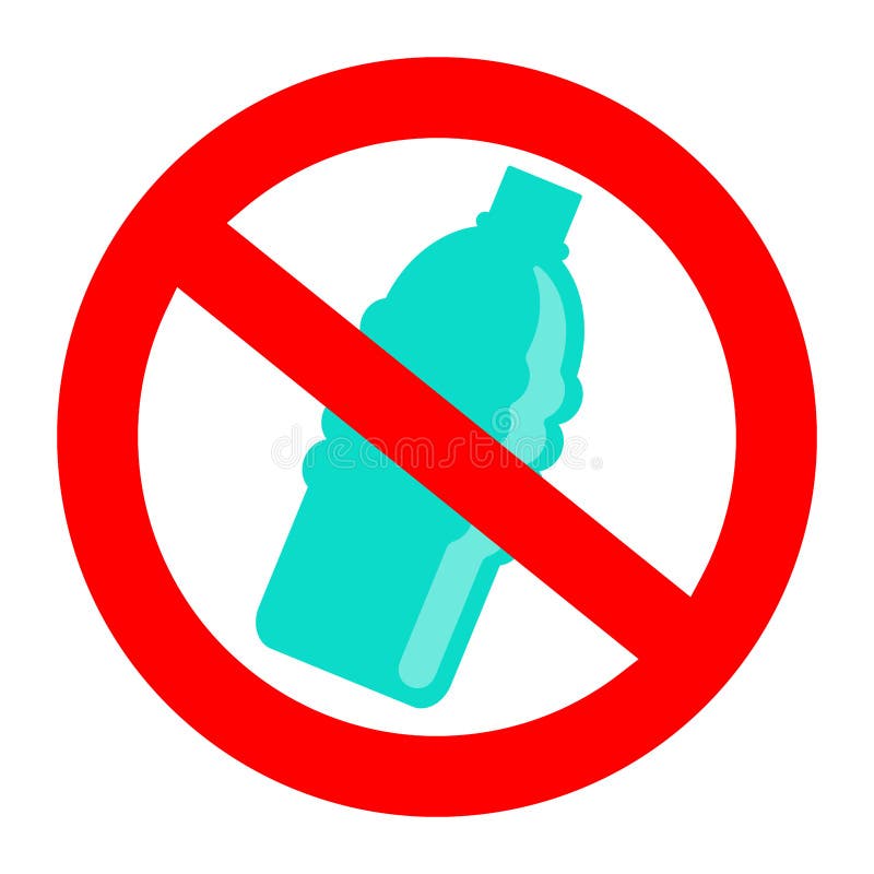 Prohibition or Ban Sign. Plastic Free Concept, Stop Using Plastic ...
