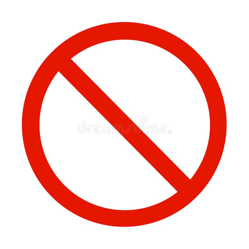 Prohibition or Ban Sign Red Circle with Clipping Path To Remove ...