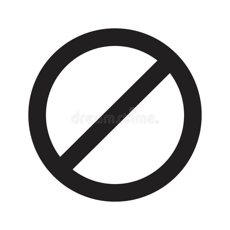 Prohibition Circle Icon. Blocked Action Symbol. Restriction Round Shape ...