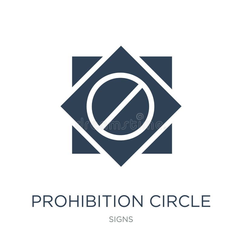 Prohibition Circle Icon in Trendy Design Style. Prohibition Circle Icon ...