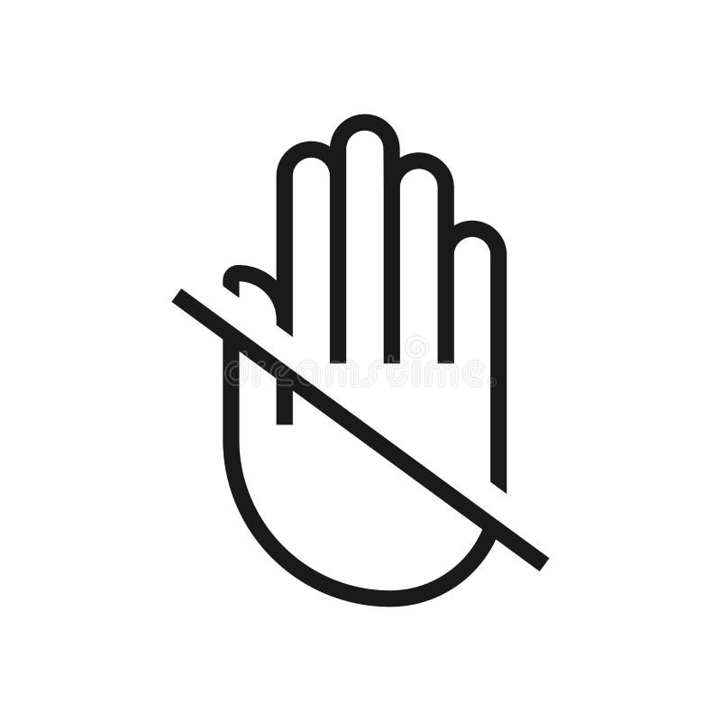 Prohibition Do Not Touch. Do Not Touch, Icon Vector Stock Vector ...