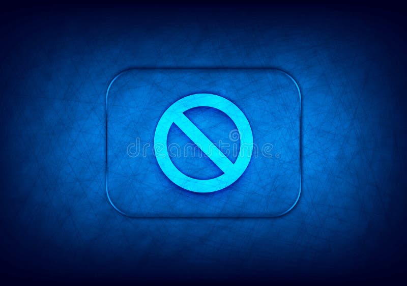 Prohibition Icon Abstract Digital Design Blue Background Stock ...