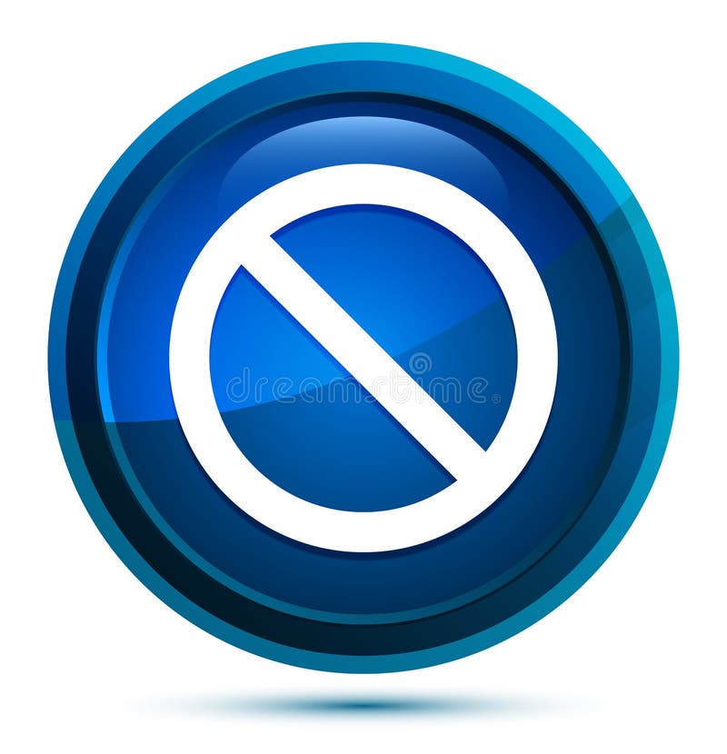 Prohibition Icon Elegant Blue Round Button Illustration Stock Vector ...