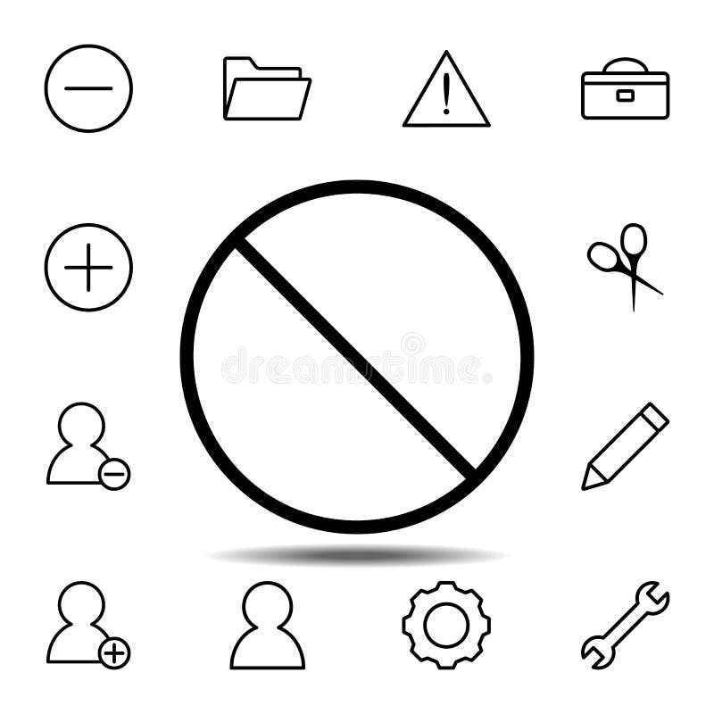 Prohibition Icon. Simple Thin Line, Outline Vector Element of Minimalistic, Web Icons Set for UI ...