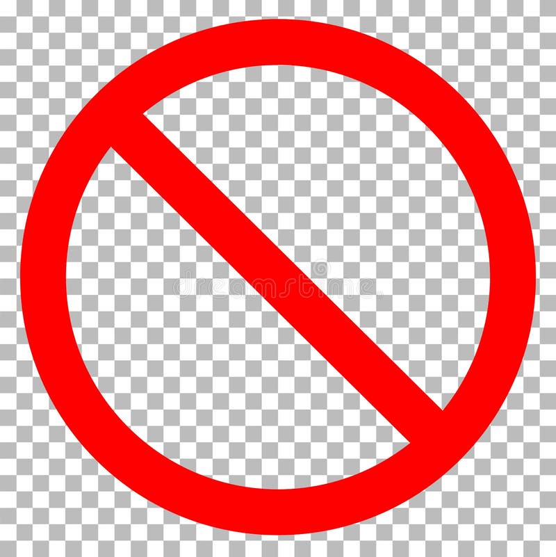 Prohibition Icon Transparent on White Background. Prohibition Symbol ...