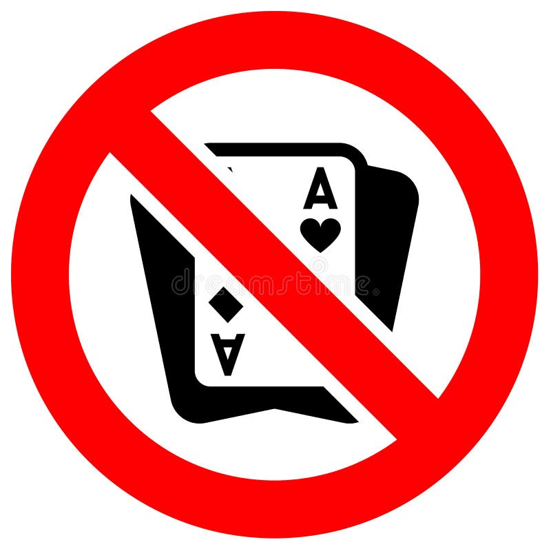Gambling Not Allowed Forbidden Sign Stock Illustrations – 39 Gambling ...