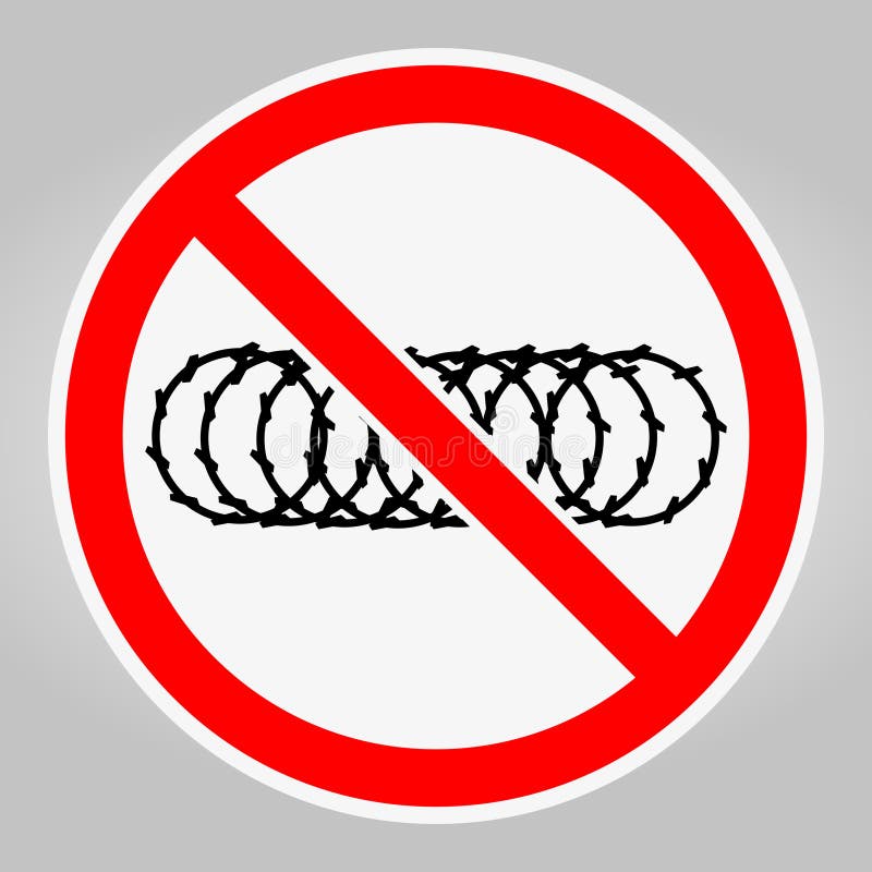 Barbed Wire Graphic Sign Stock Illustrations – 1,092 Barbed Wire ...