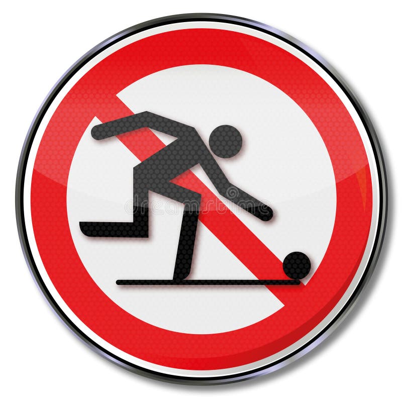 Prohibition Sign for Bowling Stock Vector - Illustration of lozenge ...