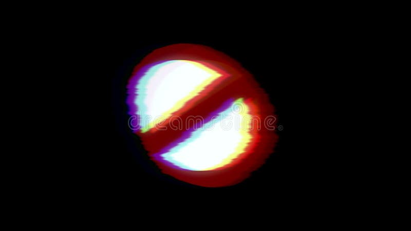 Prohibition Red Sign Animation. Animated Forbidden Symbol Stock Footage ...