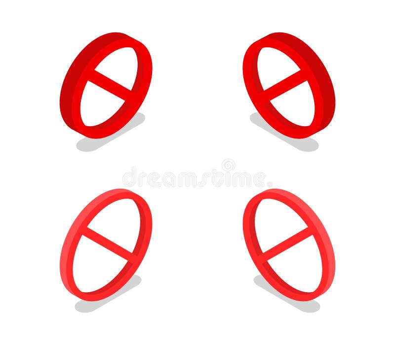 Prohibition Sign Icon Illustrated in Vector on White Background Stock ...