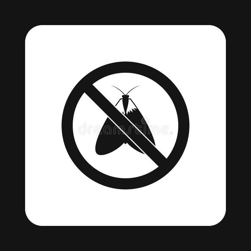 Prohibition Sign Mouse Icon, Simple Style Stock Vector - Illustration ...